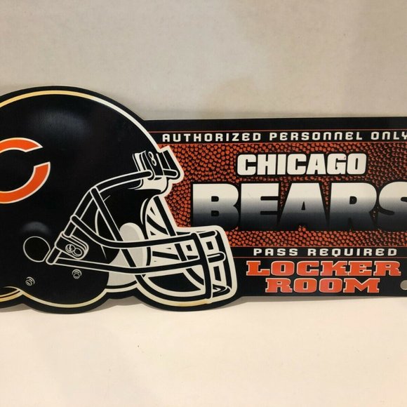 Wincraft | Art | Chicago Bears Nfl Locker Room Sign Plastic 9 X 9 ...